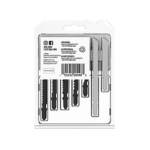 SKIL 21 Pc All-Purpose T-Shank Jig Saw Blade Set for SKIL Jig Saws JS314901/ JS313101/ JS820302/ JS820202/ JS5833A-10 - JSB2000