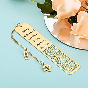 Happy Retirement Gifts Bookmarks for Women Men Book Lover Reader Coworkers Goodbye Farewell Gift for Boss Lady Nurse Doctor Teacher Retired Best Friends Leaving Going Away Birthday 2023 Retirement