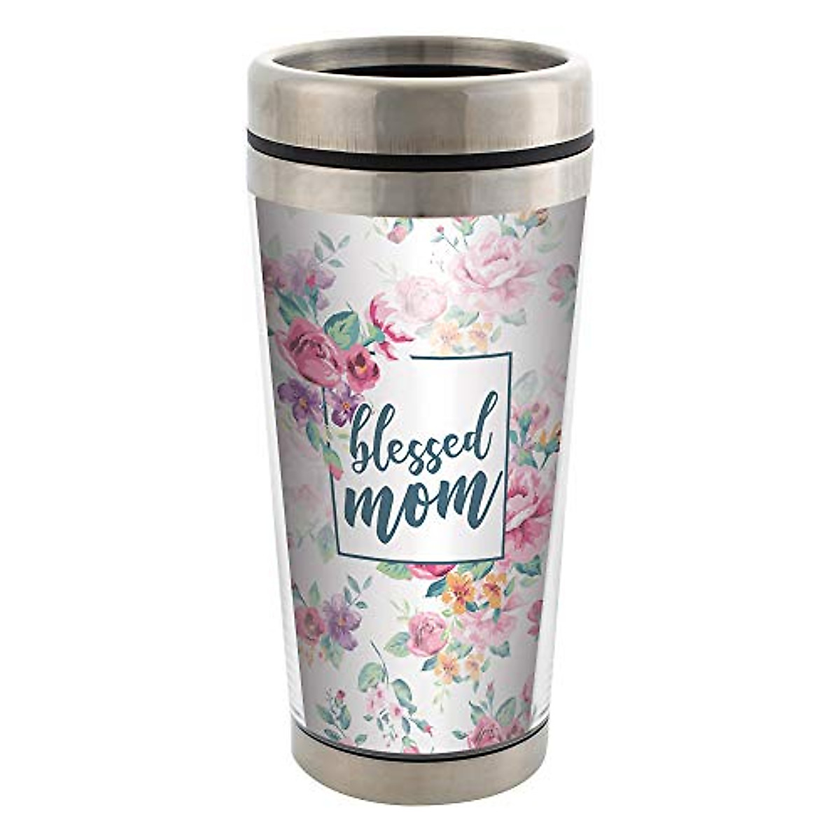 Blessed Mom Stainless Steel 16 oz Travel Mug with Lid