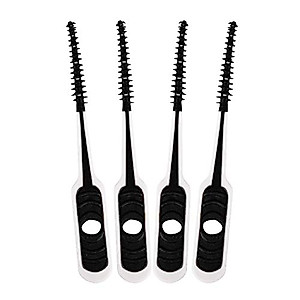RM Oral Charcoal Whitening Soft Brushes 4ct with 80 Count Charcoal Floss Picks