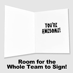 Play Strong 3-Pack Thanks Soccer Coach You're Awesome 3-Pack (5x7) Greeting Thank You Cards Set Amazing for Futbol Soccer Players, Teams, Coaches, Family and Fans - Your Coaches Will Love 'Em!