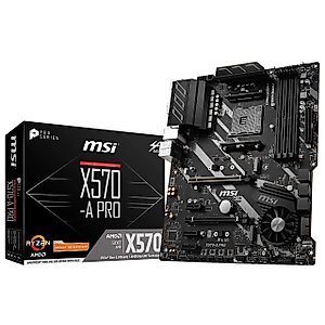 MSI X570-A PRO Motherboard (AMD AM4, DDR4, PCIe 4.0, SATA 6Gb/s, M.2, USB 3.2 Gen 2, HDMI, ATX) (Renewed)