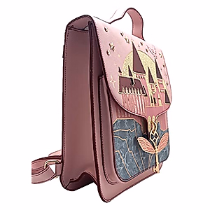 Danielle Nicole X Harry Potter Hogwarts Castle Sunset Mini Backpack - Fashion Cosplay Disneybound Cute Bags, Multicolor