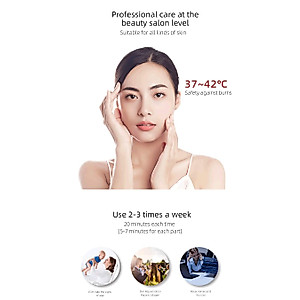 SkinAngel Red Light Therapy for Face & Neck - FDA Cleared - Infrared Skin Tightening Machine – Wand for Wrinkle Removal, Anti Aging Devices, Skin Rejuvenation - Golden