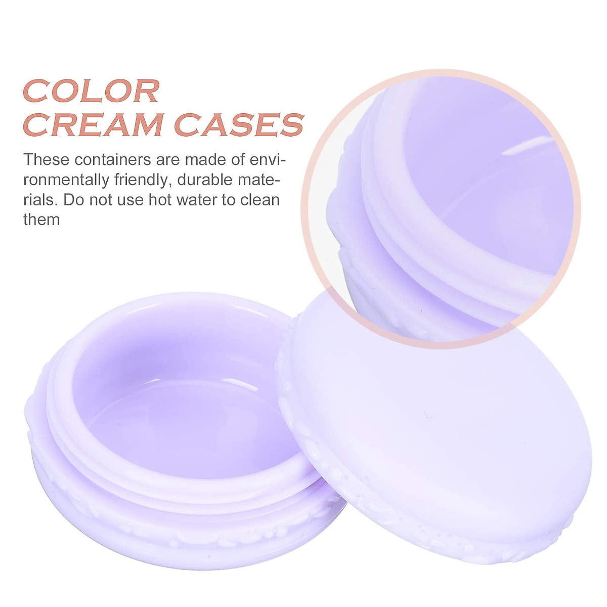 Beaupretty 30Pcs Empty Cream Jars Macaron Shaped Cream Box Lip Eye Masks Dispensing Cases 10ml Small Cosmetic Containers with Leakproof Lids for Lotion Balm Ointmen Random