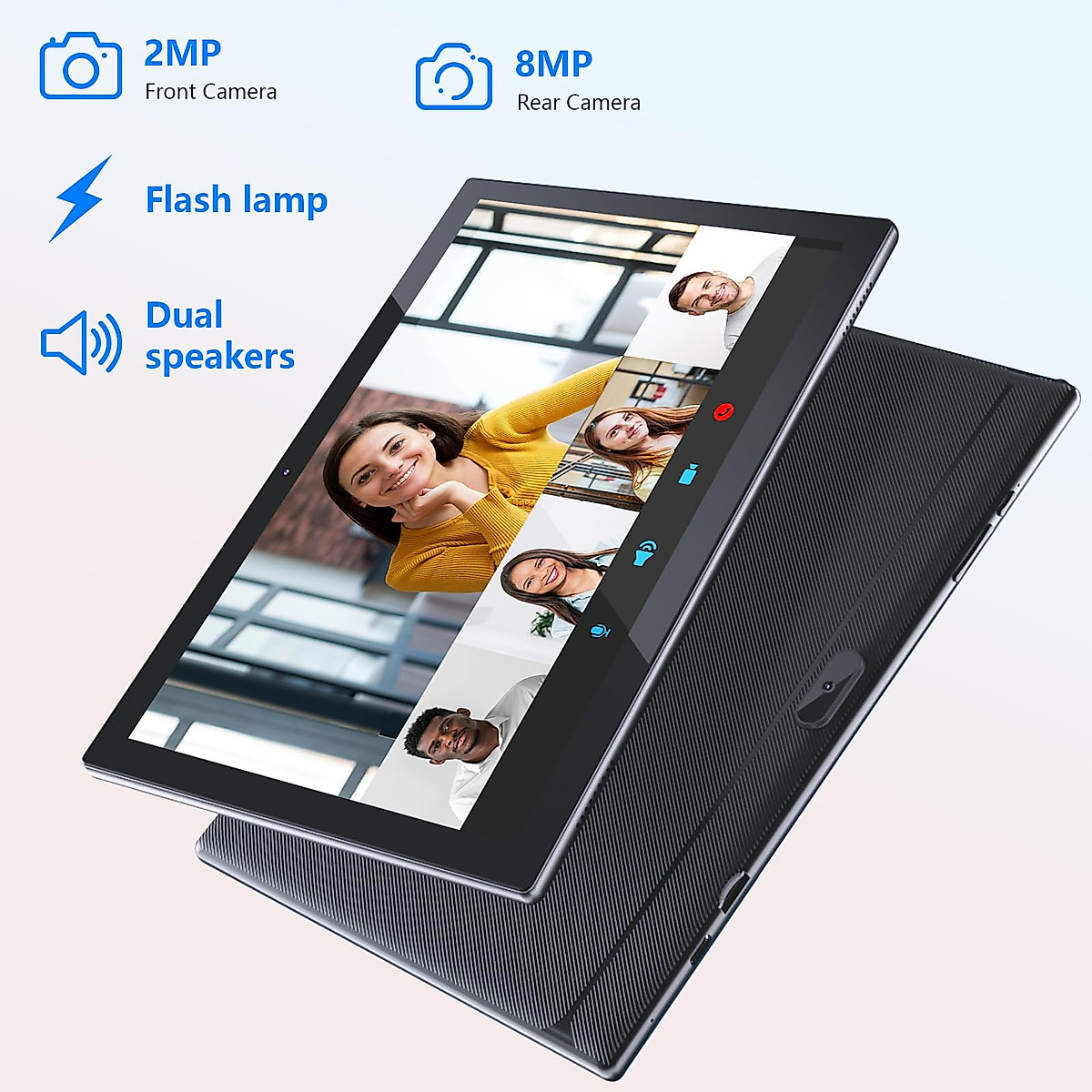 Tablet with Keyboard 10 inch 2 in 1 Tablets incldue Case Mouse Stylus Film, 3GB RAM+64GB ROM Quad-Core Tableta, 6000mAh Battery, 8MP Camera, 1280x800 FHD, WiFi, Google Certified Android 11 Tablet PC