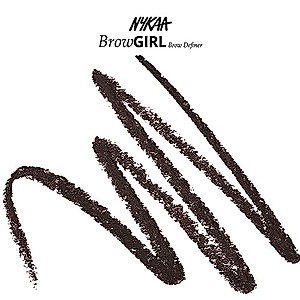 Nykaa Cosmetics Browgirl Eyebrow Definer Pencil - Shape and Fill in Brows - Gives Natural, Fuller-Looking Appearance - Groom Hairs in Place with Built-In Spoolie - Bewitched Chestnut - 0.01 oz