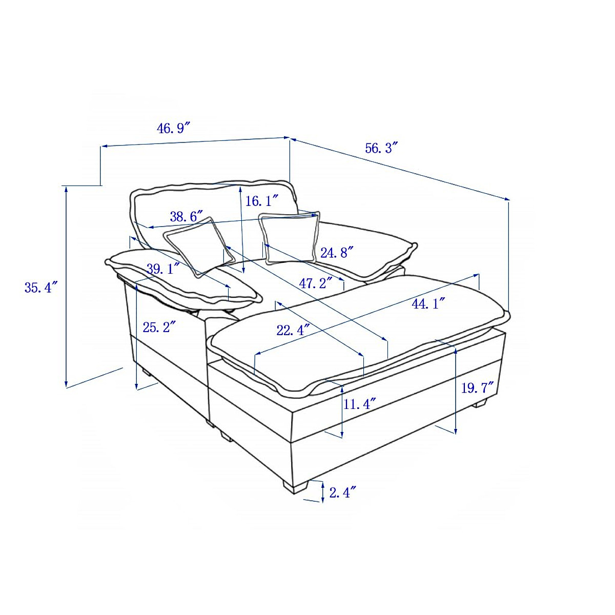 Eafurn Corduroy Upholstered Accent Chair with Movable Ottoman,Comfy Padded Oversized Single Sofa Couch Deep Seat Lounge Armchair w/Detachable Armrest Throw Pillows for Living Room Bedroom Office