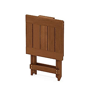 Furinno FG18556 Tioman Hardwood Patio Furniture Outdoor Folding Table Small, Natural