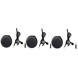 Vaguelly 3 Sets Lavalier Microphone Professional Clip on Microphone Mini Microphone USB Microphone Hands Microphone Lavalier Lapel Microphone