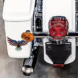 gunhunt Pack-1 Car Reflective Warning Stickers, 11.8In x 5.1In American Flag Eagle Decorative Decal, Self-Adhesive Body Bumper Sticker, Suitable for Most Cars SUVs Trucks (Multicolored)