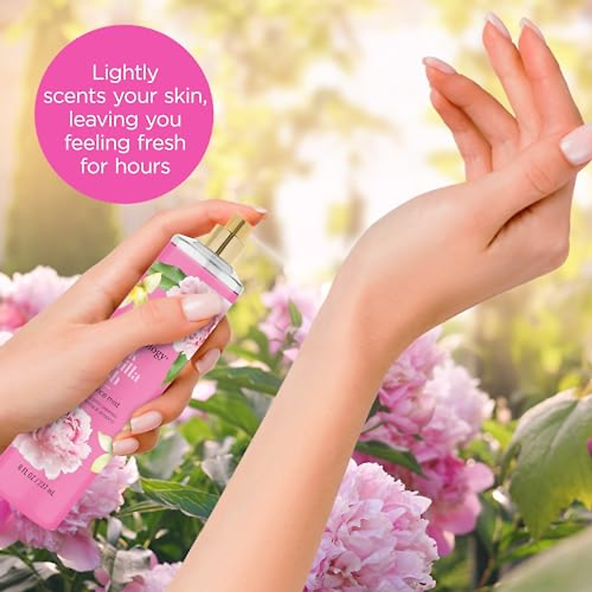 Bodycology Long-Lasting Fragrance Body Mist, Pink Vanilla Wish, 8 fl oz