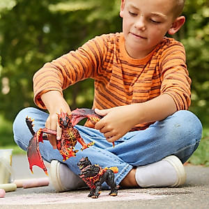 Schleich Eldrador Creatures, Lava Monster Mythical Creatures Toys for Kids, Hellhound Action Figure, Ages 7+