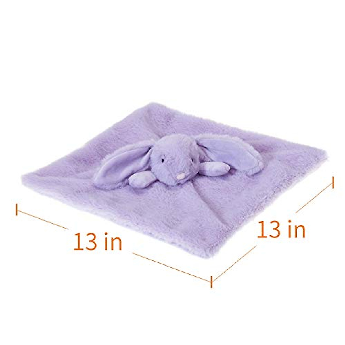 Apricot Lamb Stuffed Animals Purple Bunny Rabbit Security Blanket Infant Nursery Character Blanket Luxury Snuggler Plush Baby Lovey(Purple Bunny, 13 Inches)