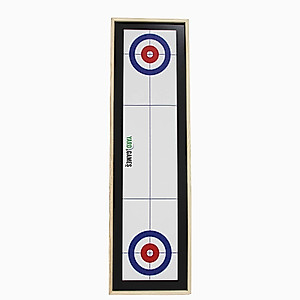 Yard Games Curling and Shuffleboard 2 in 1 Table Top Game with 8 Rolling Discs