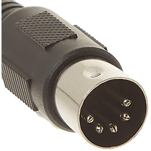 MIDI Cable with 5 Pin DIN Plugs 3 Feet (ft) Black (4 Pack)