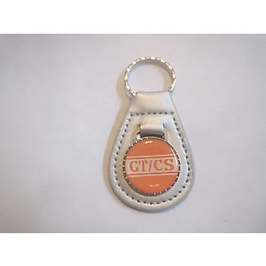 1968 SHELBY GT/CS CALIFORNIA SPECIAL LEATHER KEYCHAIN - SILVER