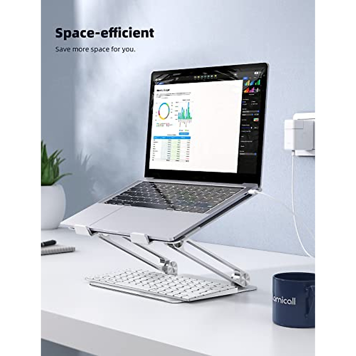 Lamicall Adjustable Tablet Stand and Portable Laptop Stand Bundle