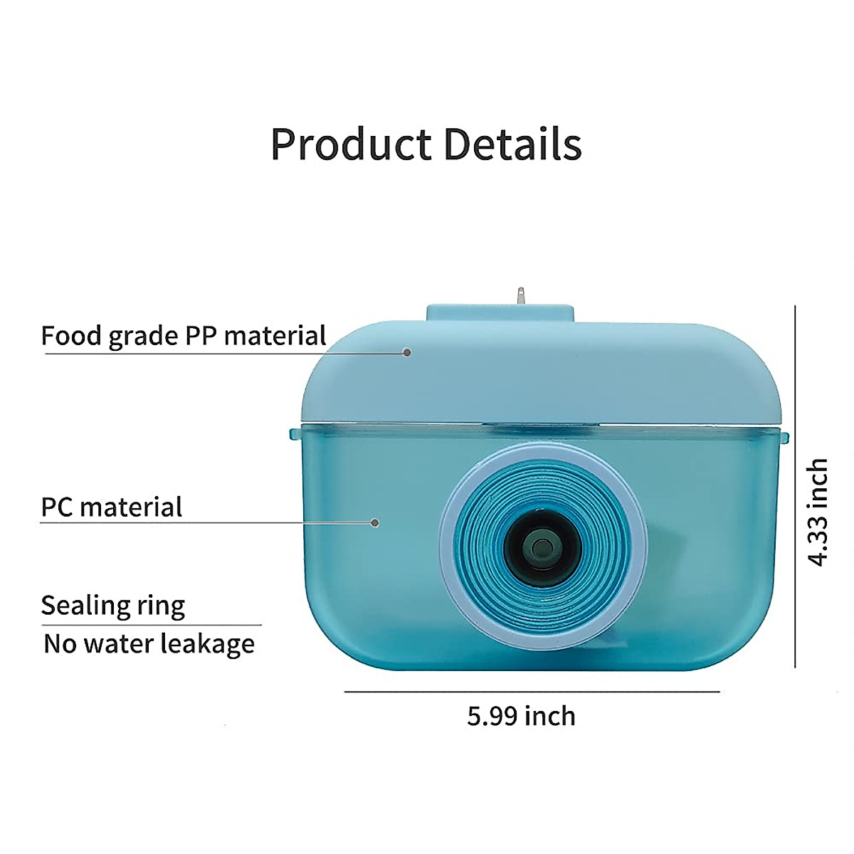 Cute Water Bottles with Straws, Creative Kawaii Camera-Shaped Straw Cups, Kawaii Water Leak Proof Bottles, BPA-Free Water Cup for Adult Kids Outdoor Camping Sports Travel, Gifts from Daughter and Son