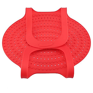 Non-Stick Turkey Lifter, Food Grade Silicone Heat Resistant Meat Lifter, Poultry Cooking Mat for Oven Chicken Baking Mat Pan Roast(Red, Orange, Green)(Red)