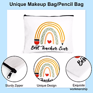 Teacher Appreciation Gifts From Students,Gifts for Teachers with 20 OZ Tumbler,Thank You Teacher Gifts for Women with Makeup Bag,Socks for Teacher Birthday Graduation Valentines Day Christmas Gifts