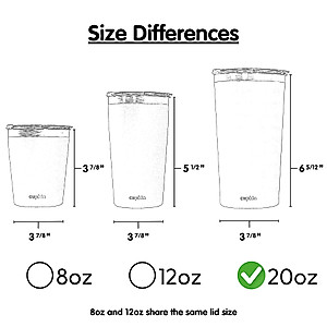 CUPKIN Stainless Steel Insulated Tumbler with Lid and Straw, 20 oz Water Bottle & Straw, Stainless Steel Cups, Travel Coffee Mug for Adults, Iced Coffee Cup with Lid, Tumbler for Travel