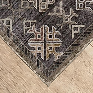 DECOMALL BAOLA 2x3 ft Door Mat Small Rugs for Entrance Welcome Mat, Brown 24x36 inch
