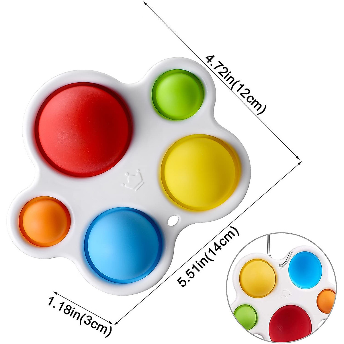 YowellGo Baby Simple Sensory Toys Silicone Fidget Toy Stress Relieving Fidgeting Game Educational Gifts for Kids Babies and Toddlers Age 6 Months and up