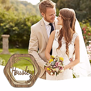 Malihome Personalized Wedding Card Box,Wooden Memory Box,Keepsake Box,Greeting Card Box,For Rustic Wedding Decor, Collection of Wedding Wishes Cards, Custom Surname and Date. (Wood color)