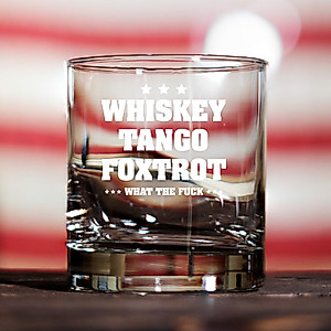 Lucky Shot Tumbler Whiskey Scotch Glass 11 oz. | Novelty Old Fashioned Whiskey Glasses | Classic Lowball Rocks Glass | Funny Gift Glassware