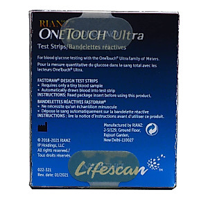 RIANZ Ultra Test Strips for Diabetes - 25 Count | Diabetic Test Strips for Blood Sugar Monitor | Glucose Test Strips for Blood Glucose Meter