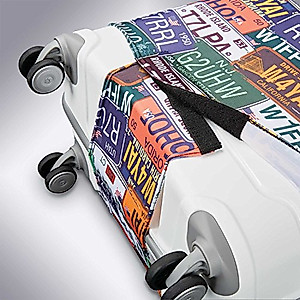 Samsonite Printed Luggage Cover, License Plate, Medium