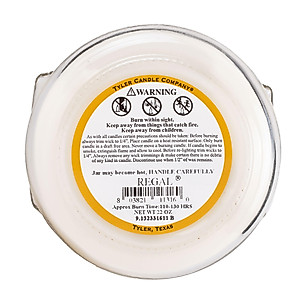 Tyler Candle Co 22oz Regal Candle White 22oz