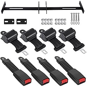 Toriexon Universal Golf Cart Seat Belt Kit, Seat Belts Kit 4 Passengers (2+2), Retractable Golf Cart Seat Belts Fits 4-Seats Golf Car for EZGO, Yamaha Club Car