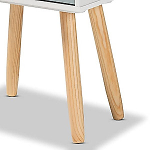 Baxton Studio Giles Nightstands, Oak Brown/Multi-Colored