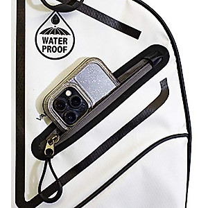 Club Champ Waterproof Stand Golf Bag, White/Black (JR989)