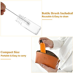 LLDHHYH 36 Pack 60ml / 2oz Plastic Shot Bottles with Caps, Small Square Ginger Shots Bottles, Clear Empty Shot Bottles for Juice Milk Smoothie Drinking Tea