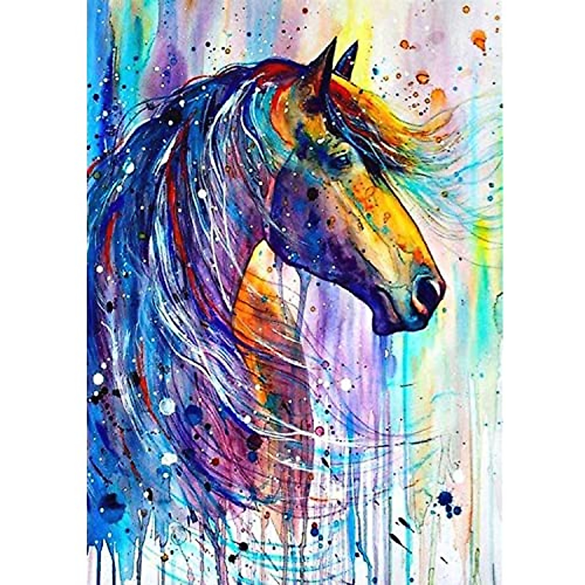 avpdupu Horse Diamond Painting Kits for Adults and Kids, Diamond Painting Horse Diamond Art Kits,5D Diamond Painting Art Horse Kits for Home Wall Decor 12x16inch