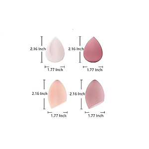 Sinen 4 Pcs Dry and Wet Use Makeup Sponge Set Blender Beauty Foundation Blending Sponge for Liquid, Cream, and Powder with Egg Holder Box