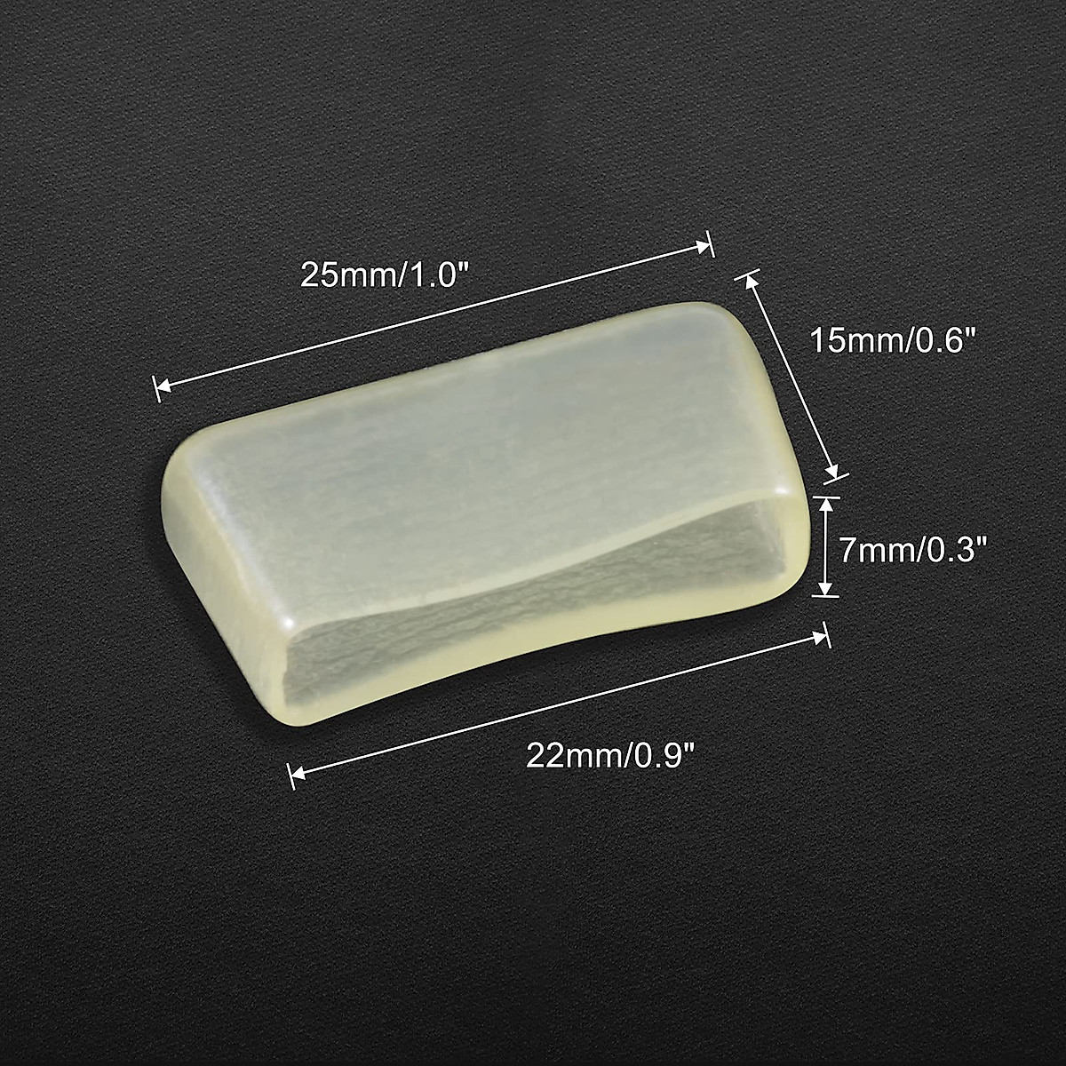 LEONTOOL 4Pcs Replacement Rubber Tips For Glass Breaking Pliers Flat Jaws Tips Key Fob Hardware 1 Inch Key Fob Pliers Attach Rubber Tips Stained Glass Supplies for Hardware Install Stained Glass Work