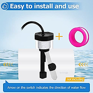 Feikeer Flow Switch GLX-FLO-RP Assembly Compatible with Hayward Goldline Aquarite Salt Chlorine Systems, Pool Flow Sensor for All Hayward Salt Cell Generators, 15-Foot Cable, 15 Year Warranty