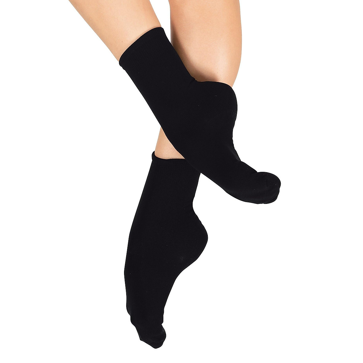 Natalie Dancewear Kids Skin Tone Dance Socks Black NSOCKC