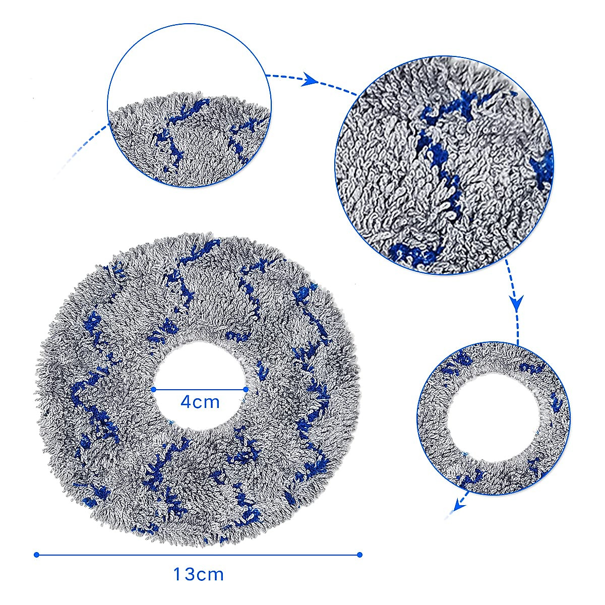 Home Times Vacuum Mop Replacement Pads for ECOVACS DEEBOT X1 Omni TURBO X1/ X1 Plus