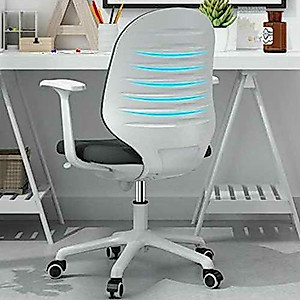 MayNuo Office Chair Gaming Chair Computer Chair Home Computer Chair to Work in an Office Chair Staff Member Chair Netting Lift Swivel Chair Lift Student Dormitory Chair/Argento