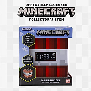 Paladone Minecraft TNT Alarm Clock | Officially Licensed Merchandise
