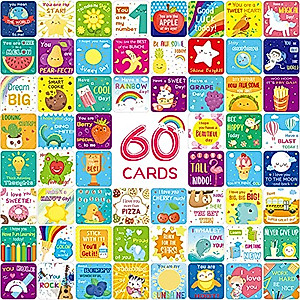 60 Lunch Box Notes for Kids Cute Motivational and Inspirational Thinking of You Cards for Boy’s and Girl’s Lunchbox