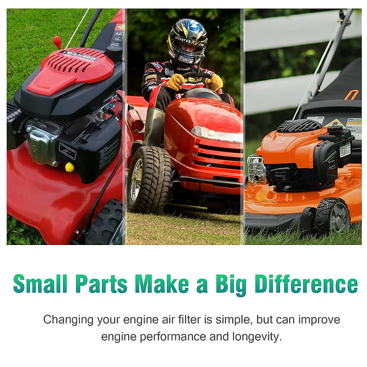 ARyee 593260 798452 Lawn Mower Air Filter, Air Cleaner Replacement Filters for 4247 5432 5432K 09P00 09P702 550E 500EX 550EX 625 575EX Air Filter Mower Series Engine Accessories