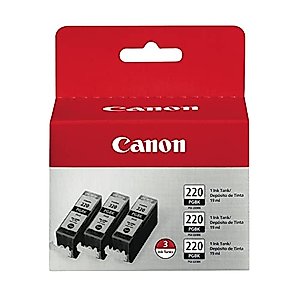 Canon PGI-220 Black Triple Pack Compatible to printer MP980, MP560, MP620, MP640, MP990, MX860, MX870, iP4600, iP3600, iP4700