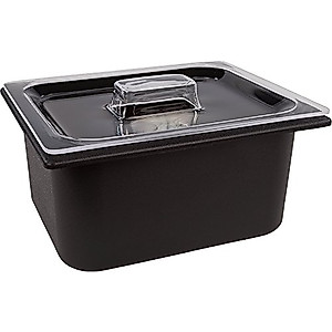 Carlisle FoodService Products CM110103 Coldmaster Insulated Food Pan, 1/2 Size, 6 quart, Black