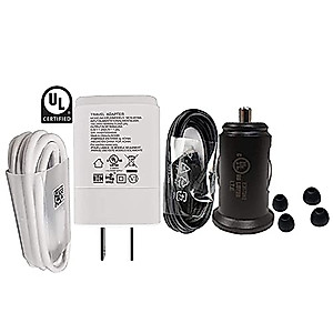 LG Tone HBS-510 Triumph Black - Bluetooth Wireless Stereo Headset 510 with 1.2Amp Quick Wall/Car Charger (US Retail Packing Kit)